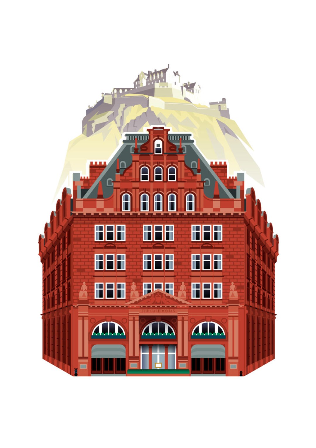 Edinburgh Caledonian Hotel Art Print Stylish Modern Wall Art - Etsy