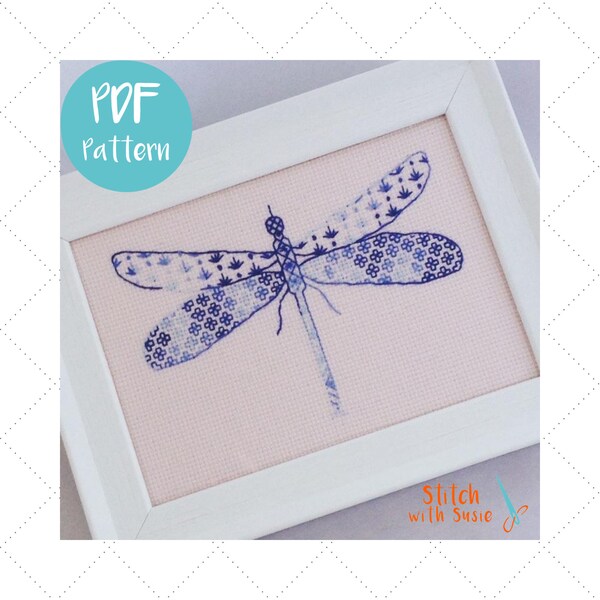 Sashiko Dragonfly - Etsy