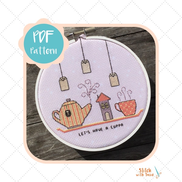 Tea Cross Stitch - Etsy