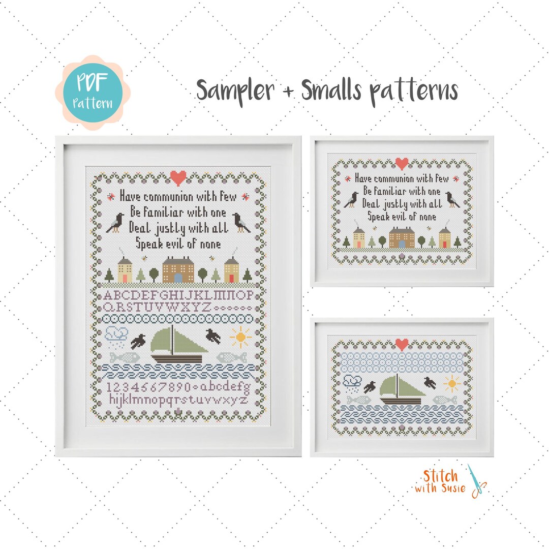 Hannah Carter 1838 Quote | Have Communion With Few | Victorian Sampler ...