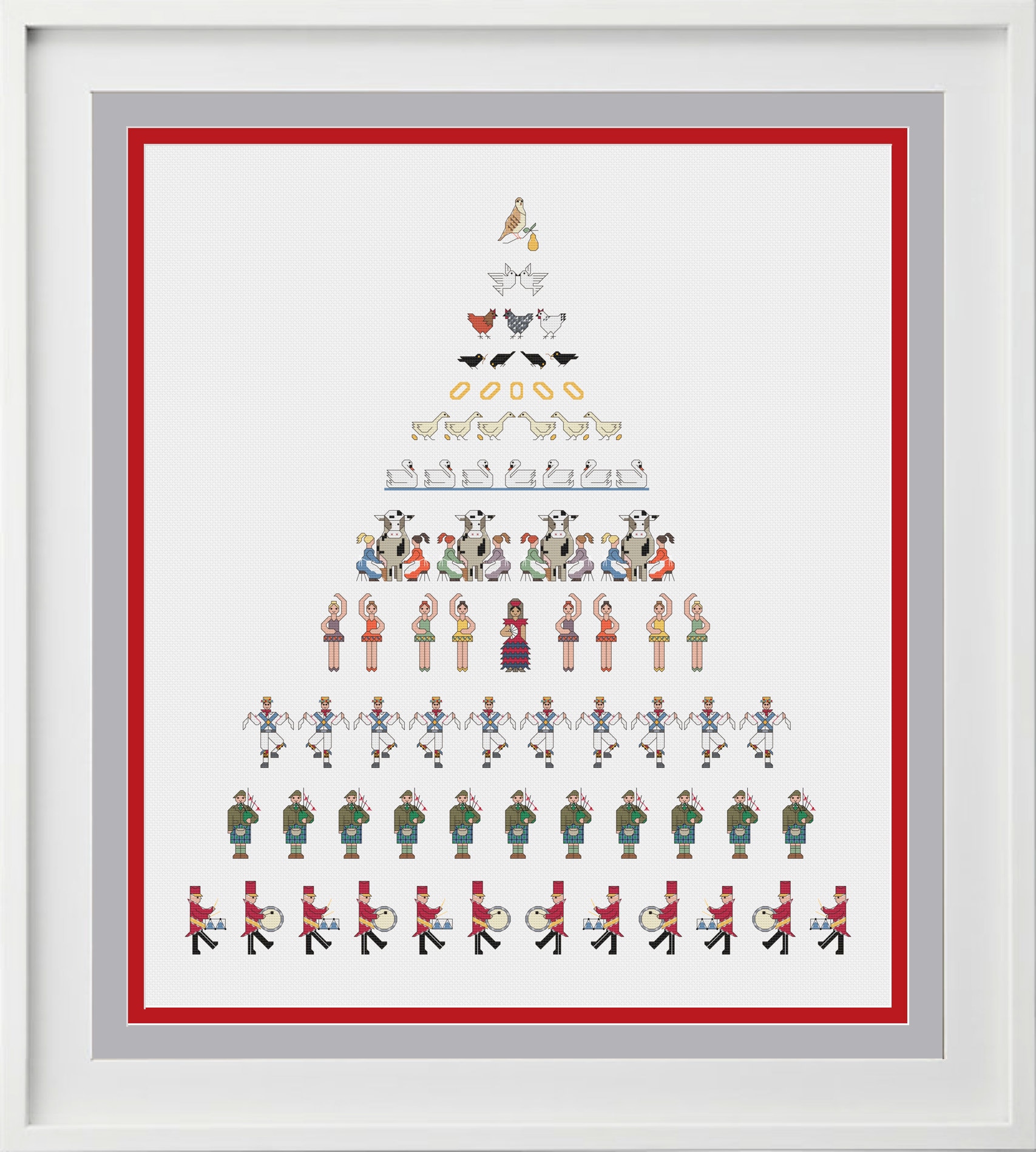 12 Days of Christmas | Christmas Tree | Cross Stitch Pattern | PDF ...