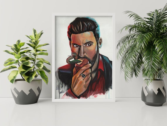 Lucifer Morningstar Original painting Art Print A4 250 GSM | Etsy