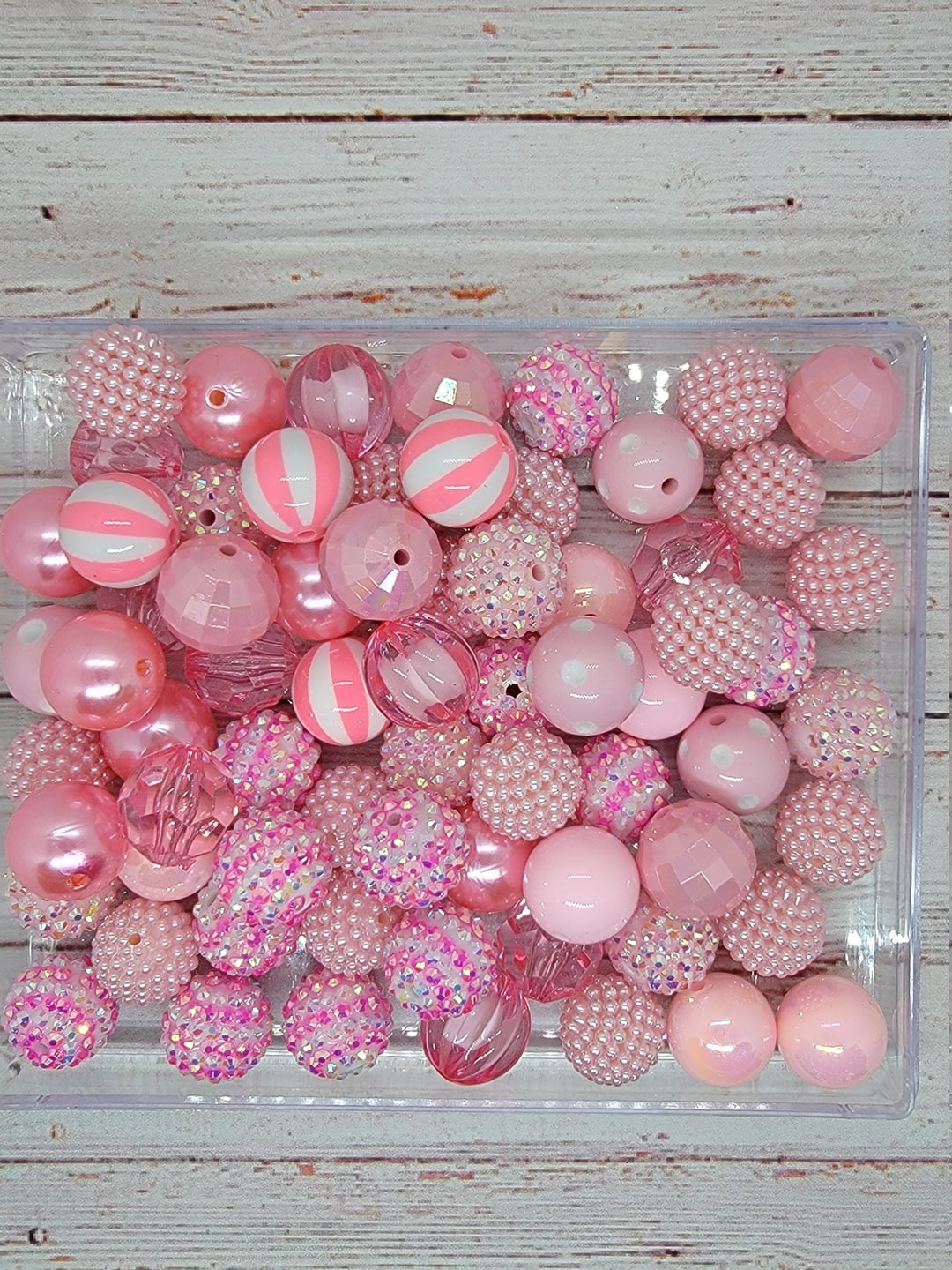 Light Pink 20mm Bubblegum Bead Mix - Etsy