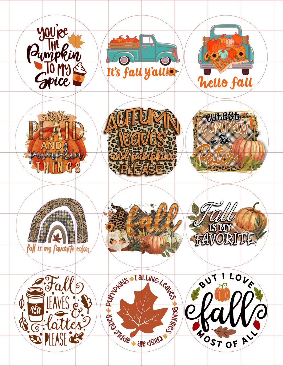 Fall 3 Cardstock Cutouts - Etsy