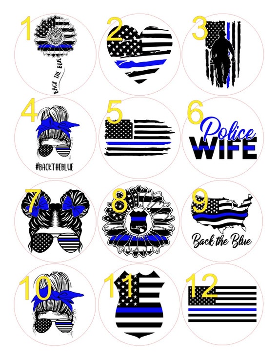 Back the Blue 1 Cardstock Cutouts - Etsy