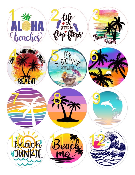 Beach Cardstock Cutouts - Etsy