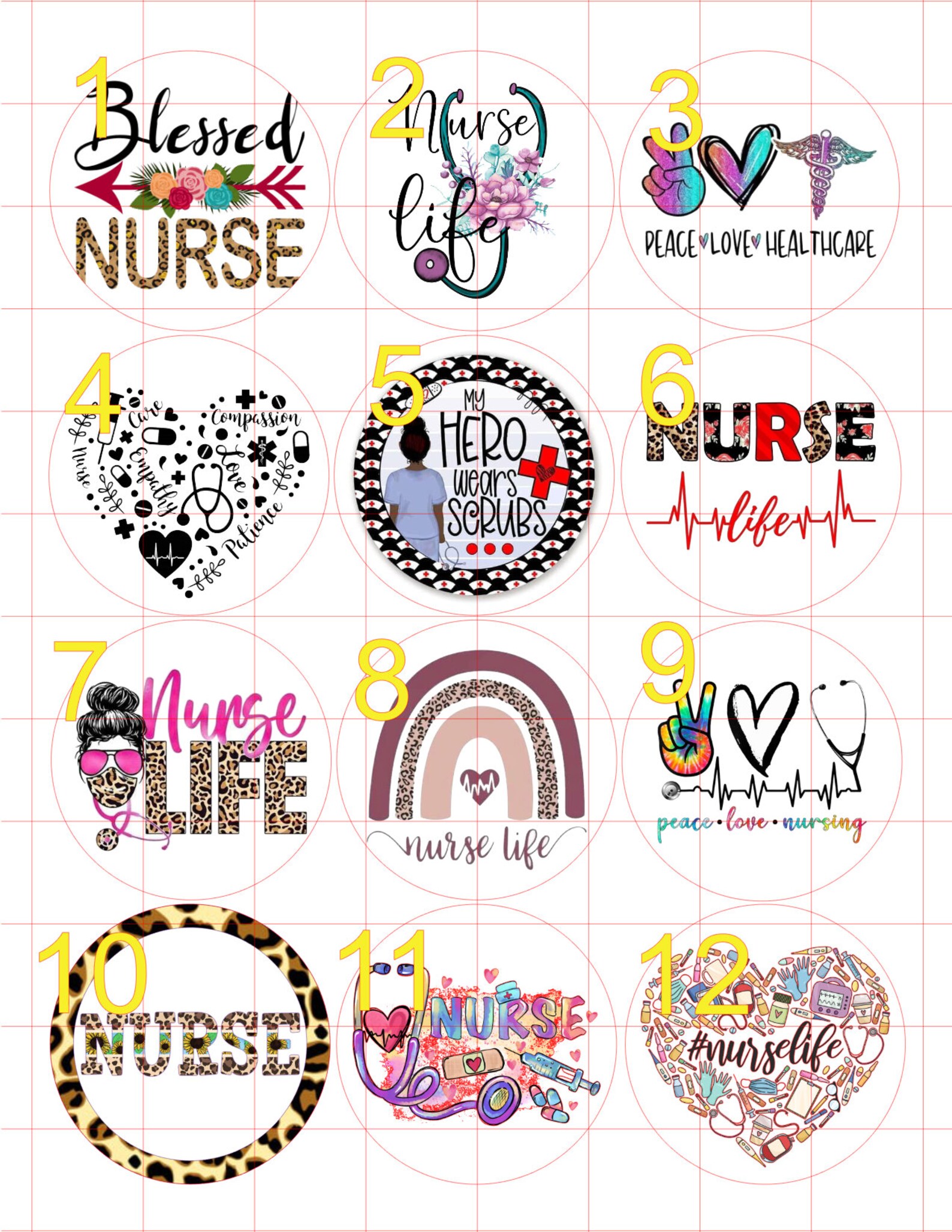 Nurse Cardstock Cutouts - Etsy