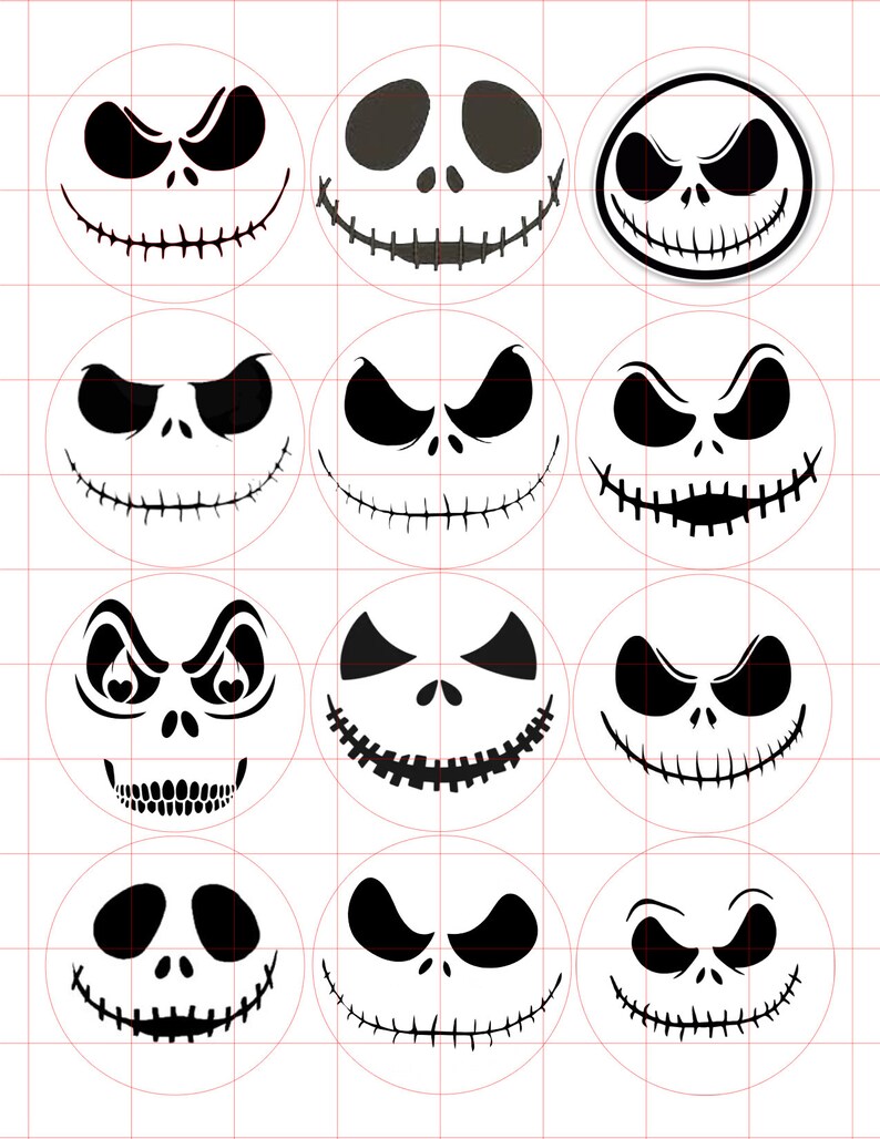 Skeleton Face Cardstock Cutouts - Etsy
