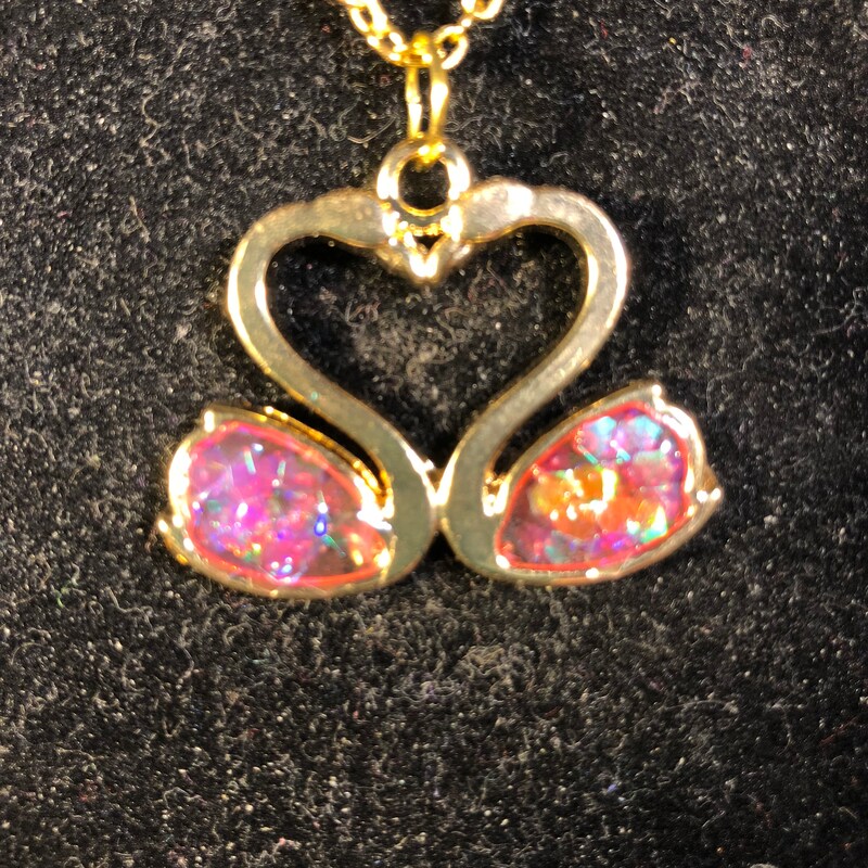 Swan Heart Necklace - Etsy