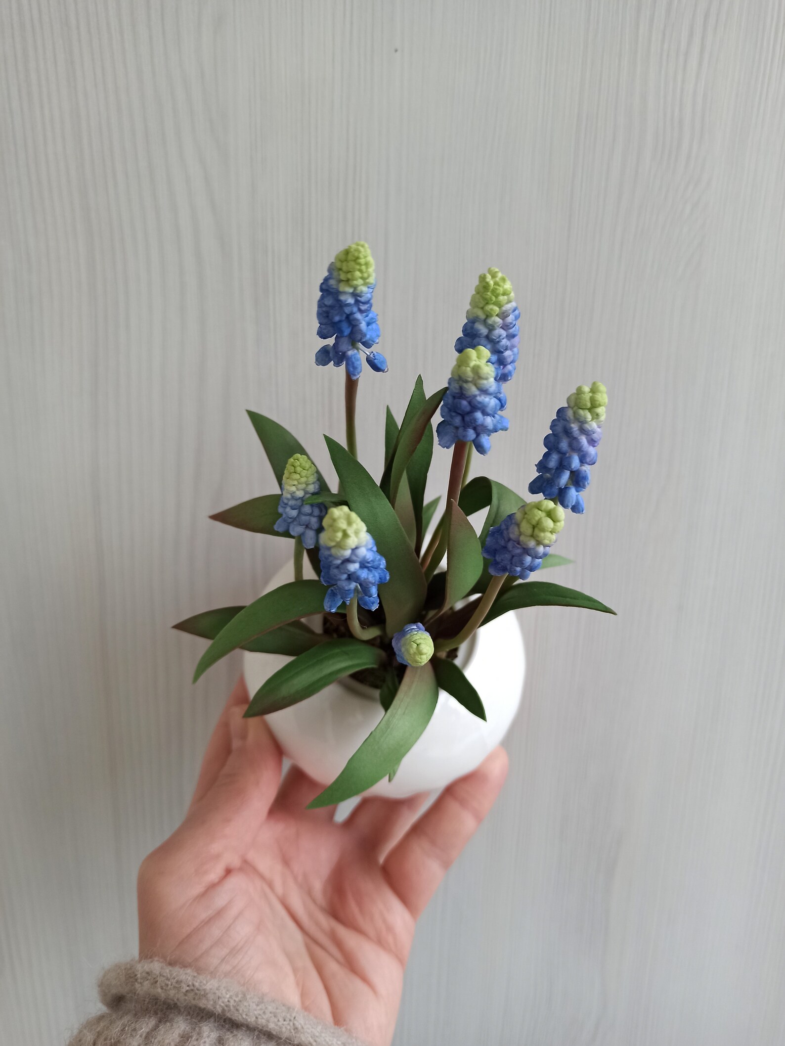 Blue Baby Grape Hyacinths Realistic Mini Hyacinth Bunch in - Etsy