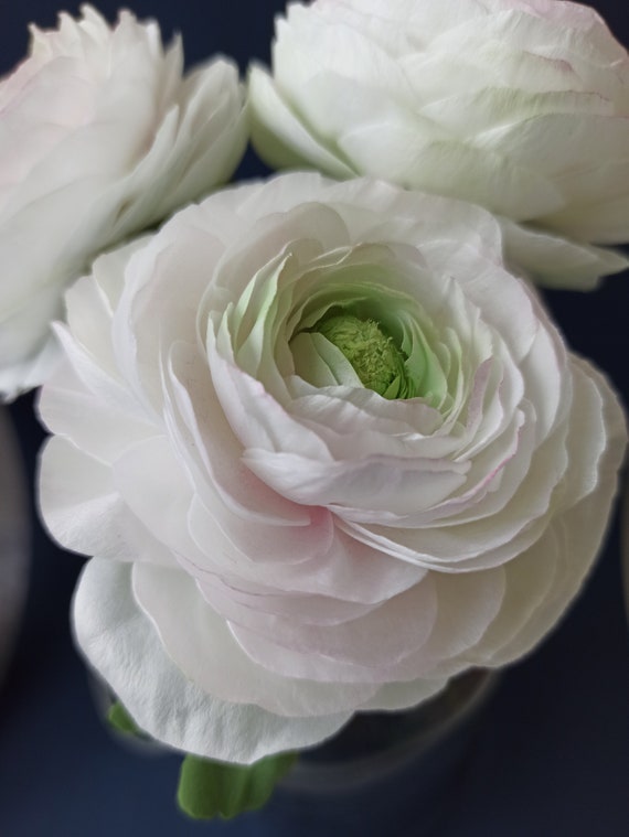 White Ranunculus Bride Bouquet of Ranunculi Real Touch | Etsy