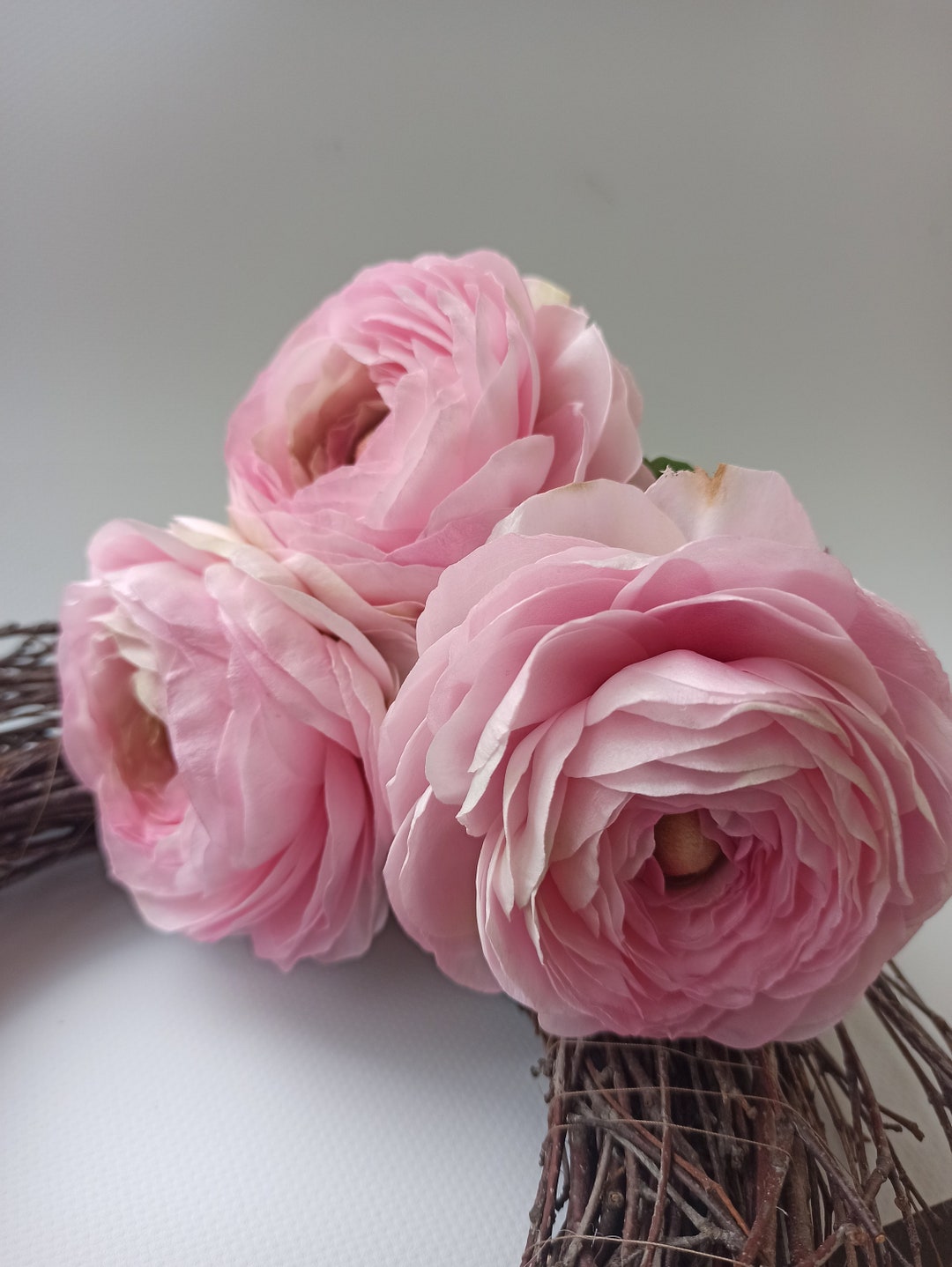 Pink Ranunculus, Bride Bouquet of Ranunculi, Real Touch Ranunculus for ...