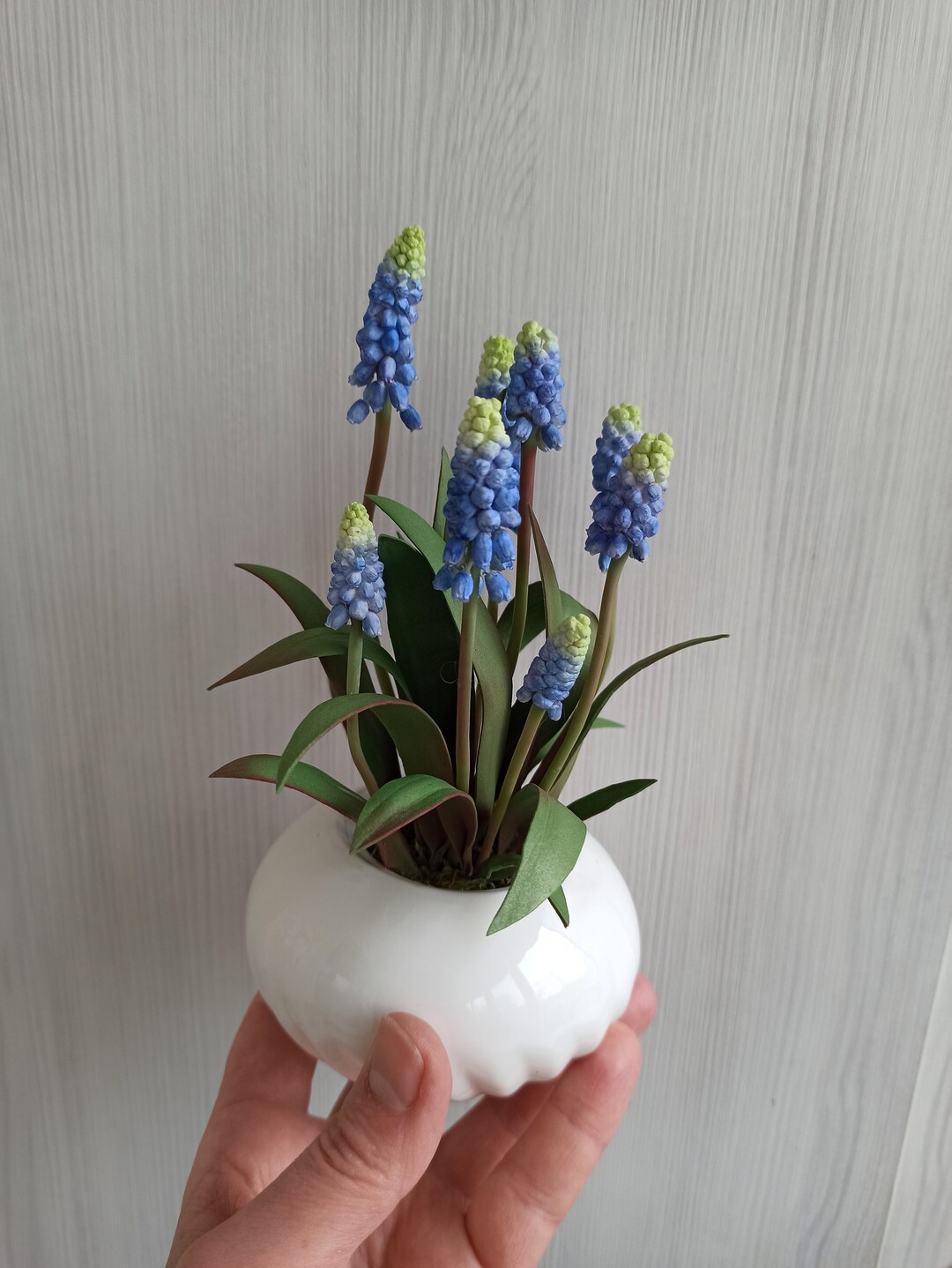 Blue Baby Grape Hyacinths Realistic Mini Hyacinth Bunch in - Etsy