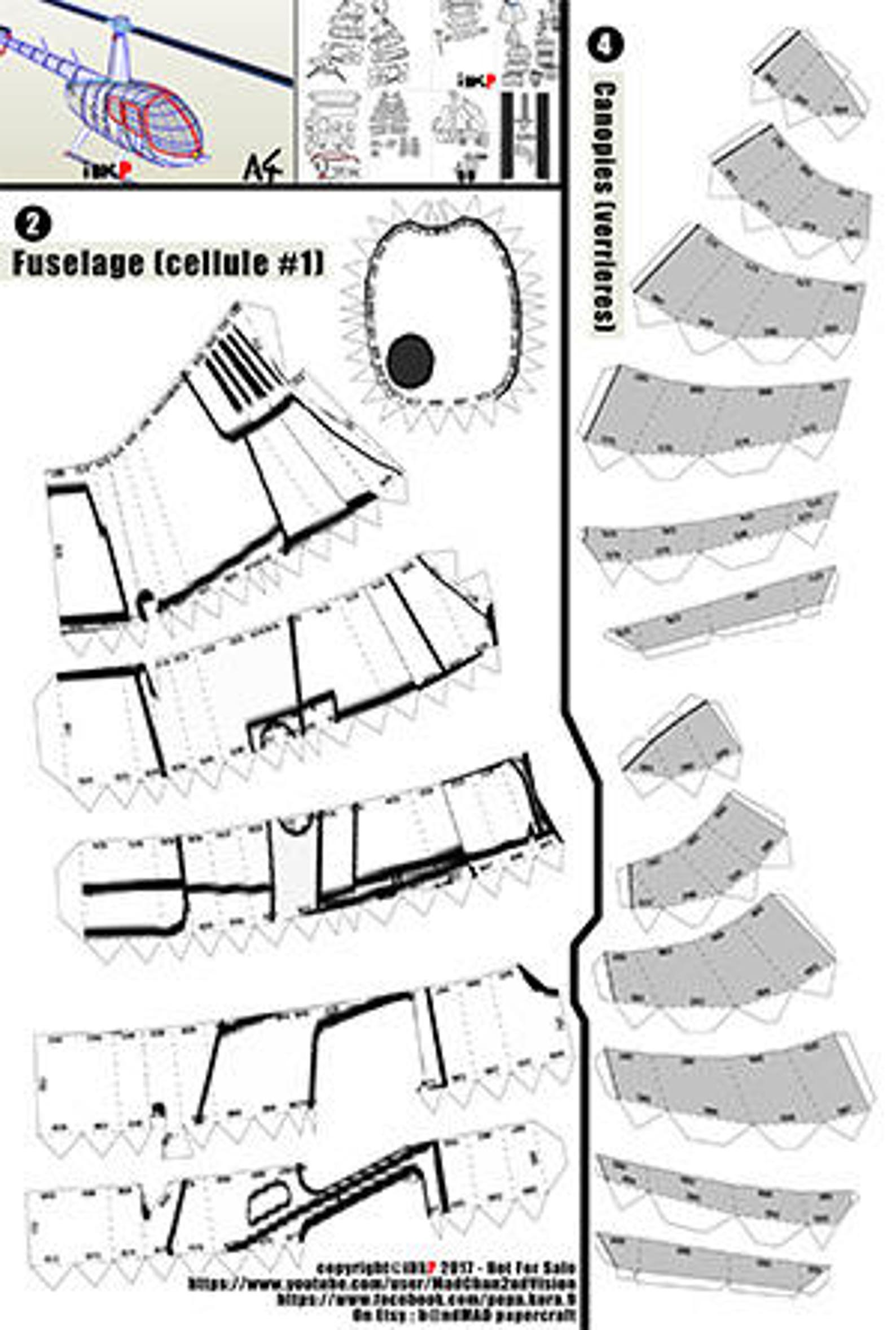 ROBINSON R44 RAVEN II Papercraft Simple Version - Etsy