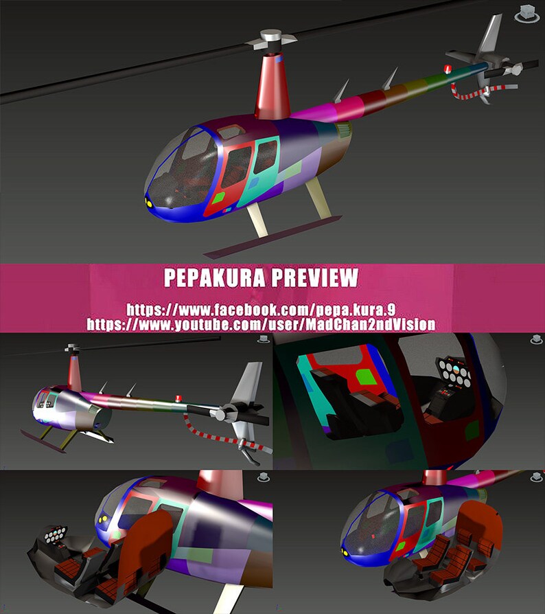 ROBINSON R44 RAVEN II Papercraft Simple Version (Instant Download) - Etsy