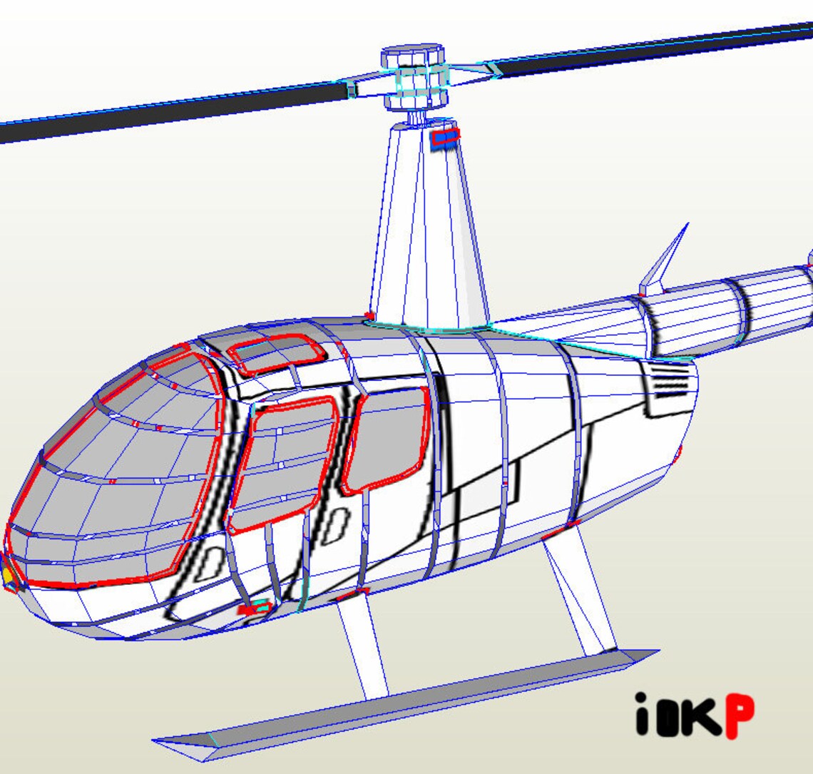 ROBINSON R44 RAVEN II Papercraft Simple Version (Instant Download) - Etsy