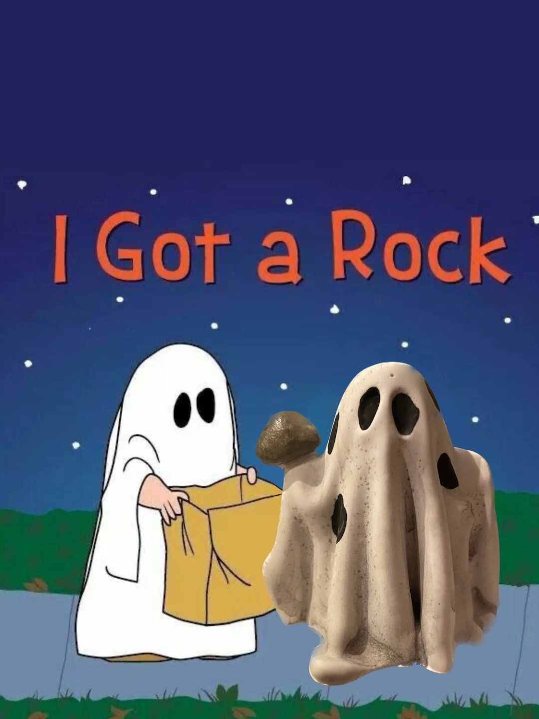 Charlie Brown "i Got A Rock' Ghost Figure - Etsy