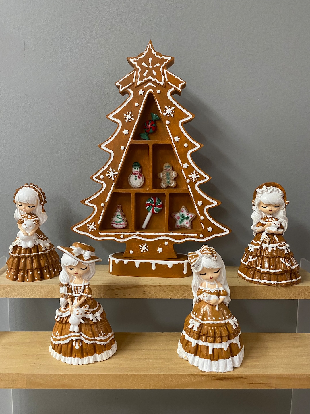Gingerbread Figure Set - Etsy
