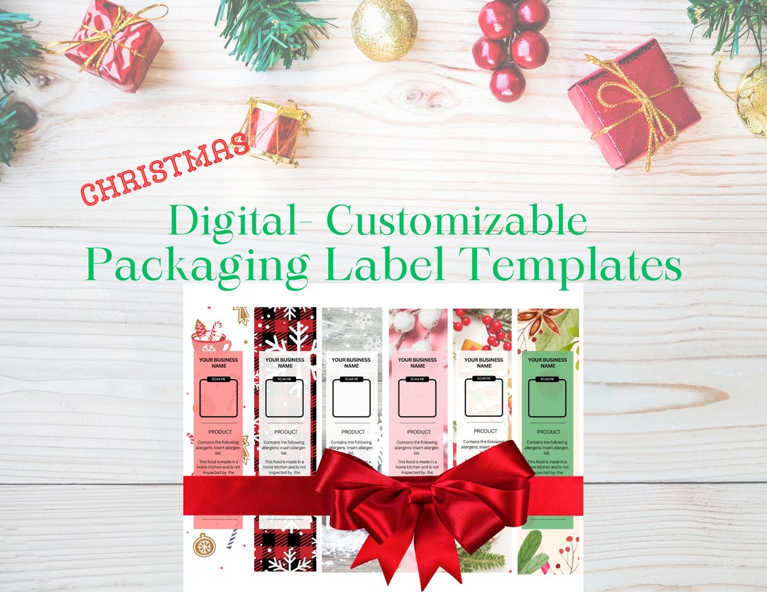 Winter Editable Packaging Label | Mini Cake Packaging Labels | Mini ...