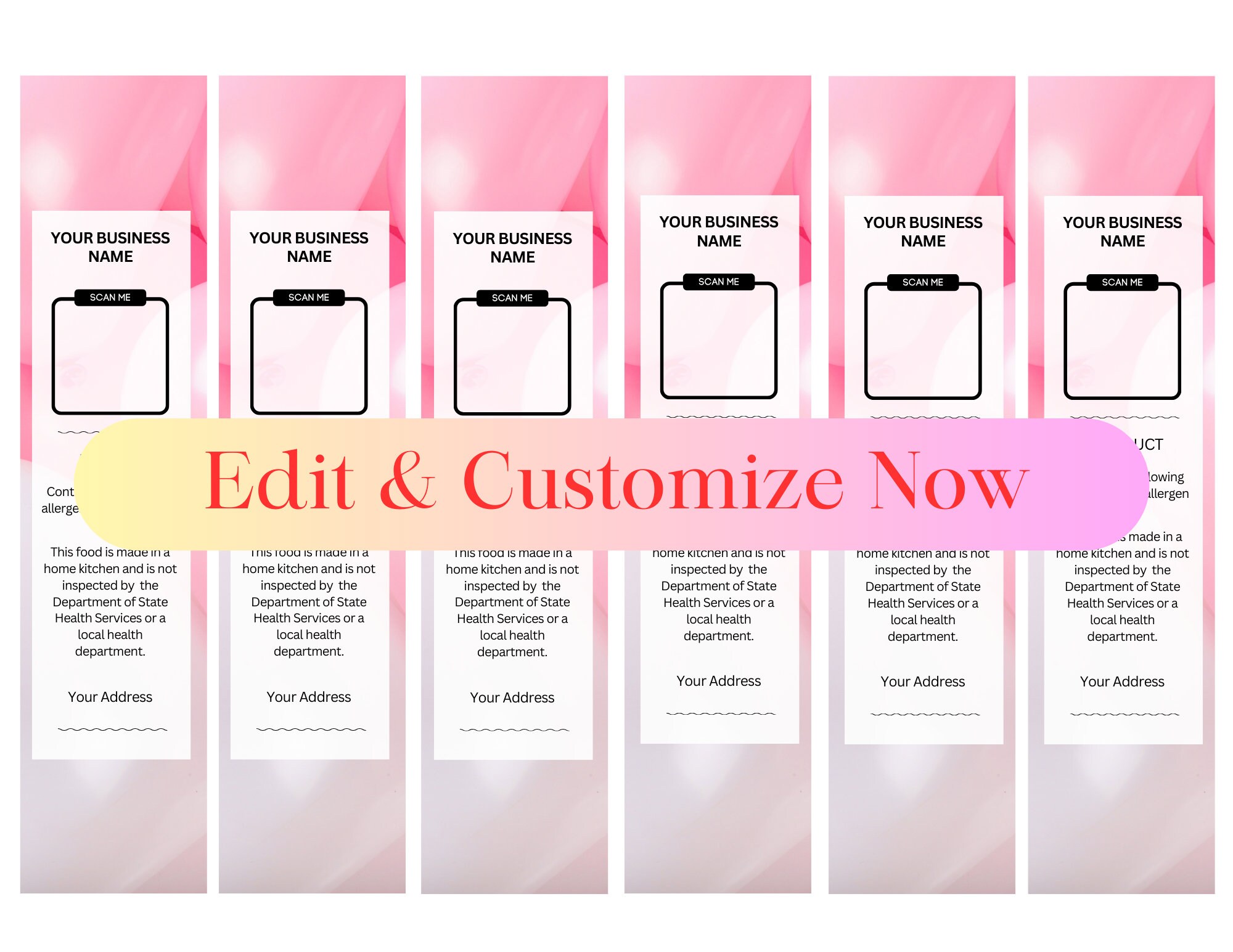 VALENTINE'S DAY Editable Packaging Label Mini Cake Packaging Labels ...