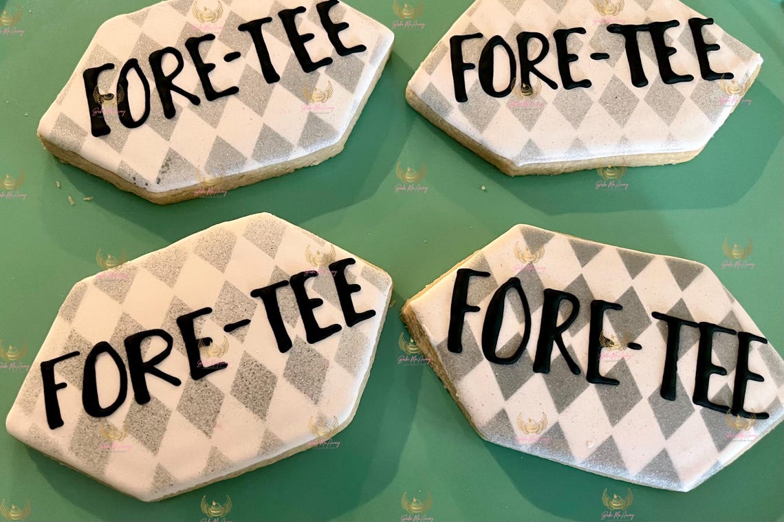 Golf Fore Tee Hole-in-one Hotdog Birthday- Cookies - Etsy