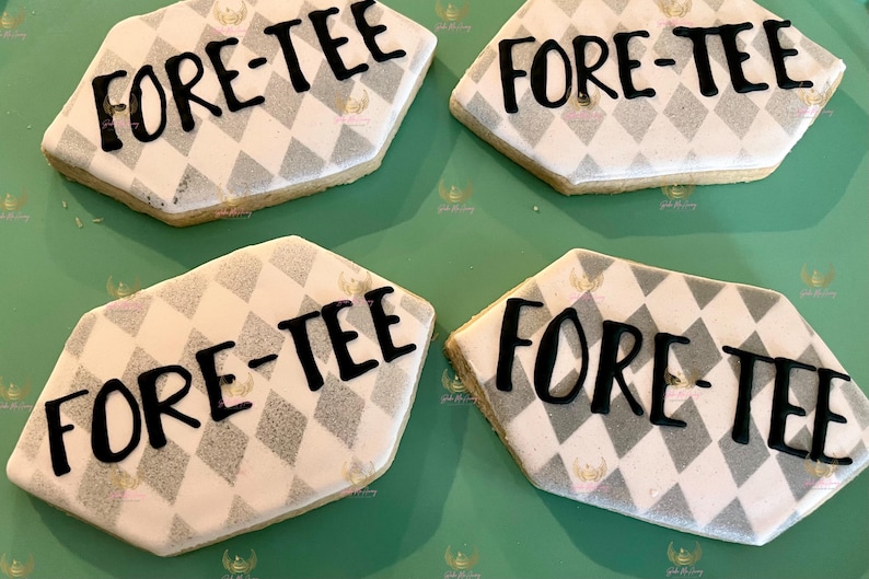 Golf Fore Tee Hole-in-one Hotdog Birthday- Cookies - Etsy