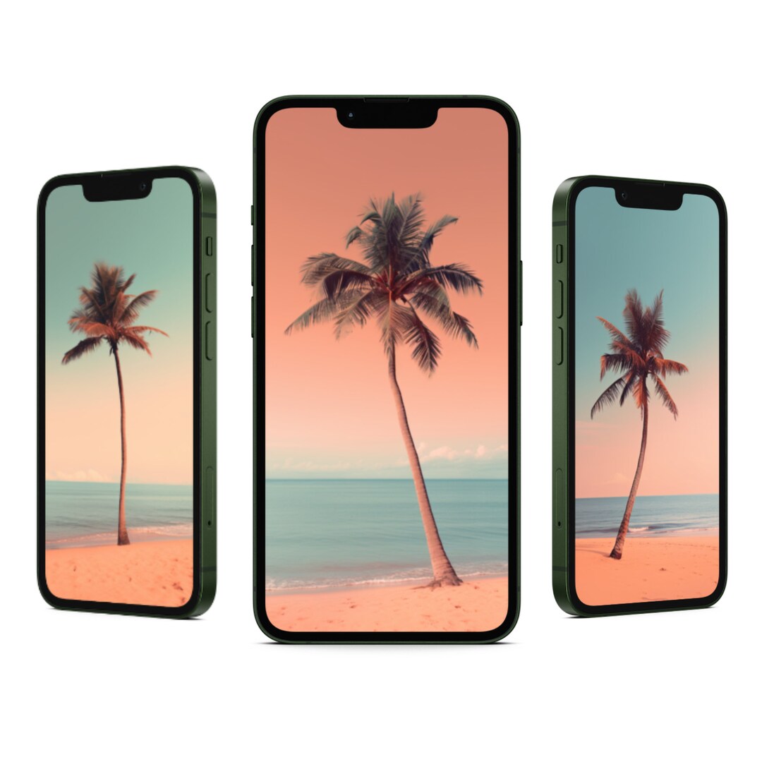 Palm Tree iPhone Wallpaper Tropical Phone Backgrounds Palm Trees Beach ...