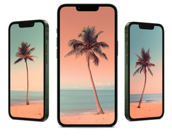 Palm Tree iPhone Wallpaper Tropical Phone Backgrounds Palm Trees Beach ...