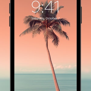 Palm Tree iPhone Wallpaper Tropical Phone Backgrounds Palm Trees Beach ...