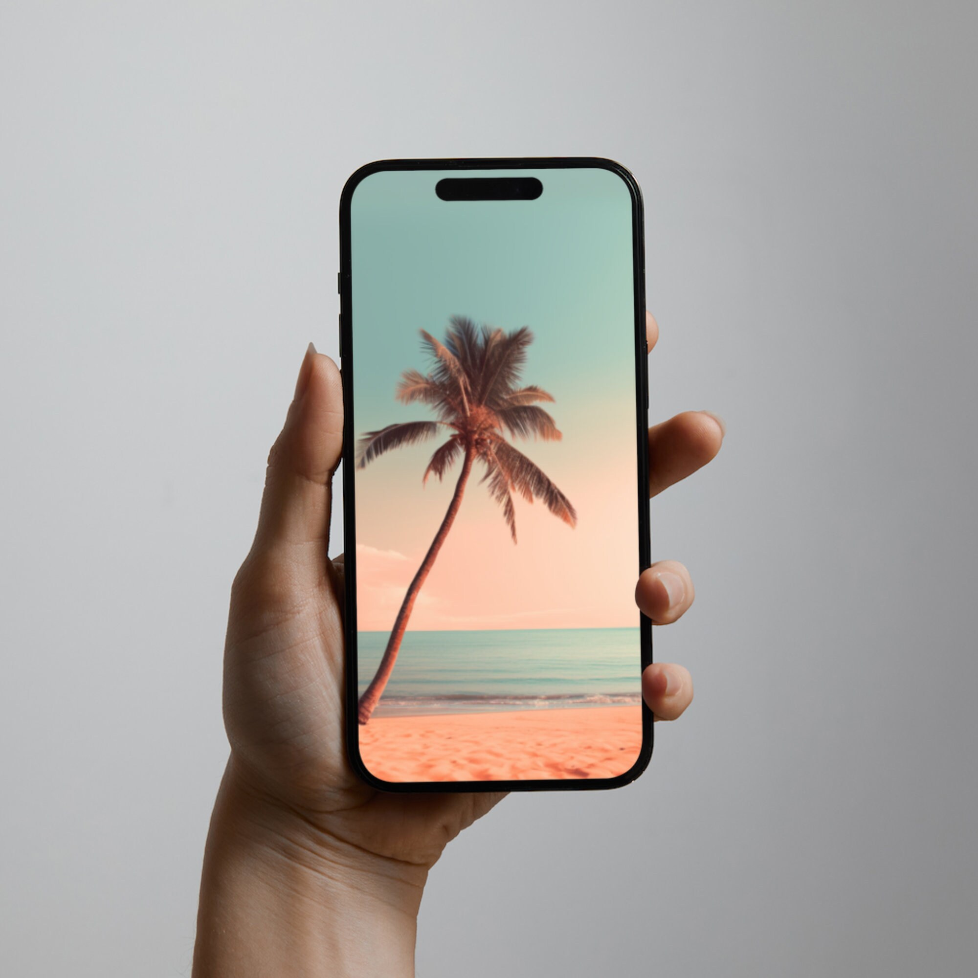 Palm Tree iPhone Wallpaper Tropical Phone Backgrounds Palm Trees Beach ...