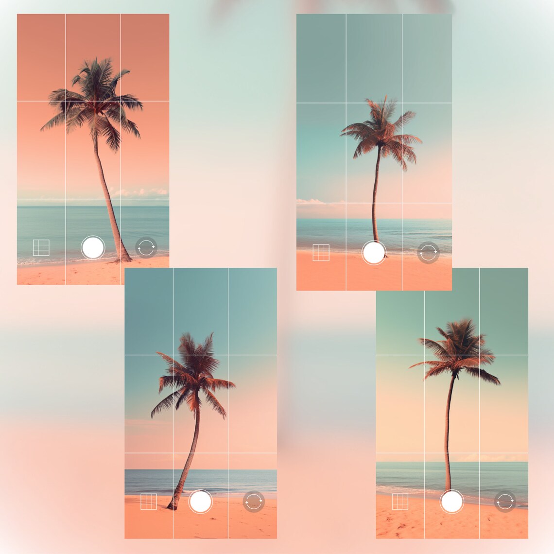 Palm Tree iPhone Wallpaper Tropical Phone Backgrounds Palm Trees Beach ...
