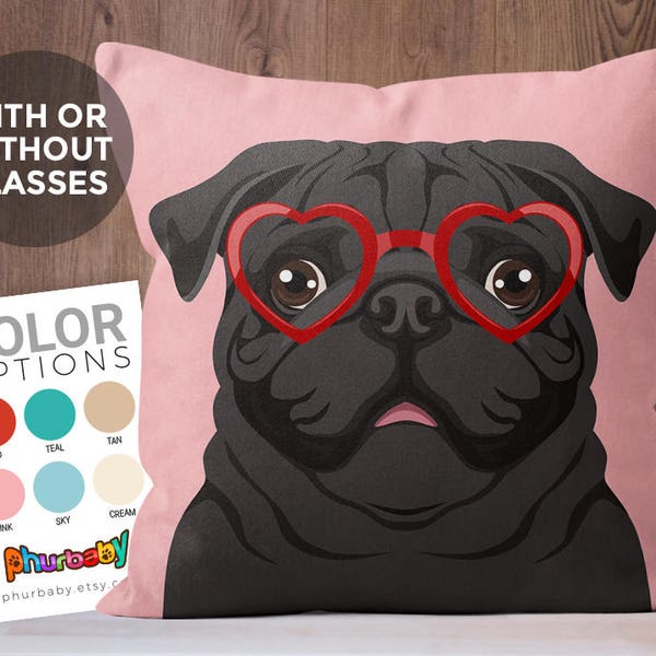 Pug Pillow - Etsy