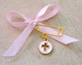 Baptism Witness Pins With Enameled Cross to Offer to Your | Etsy