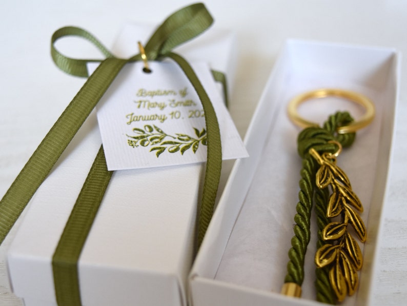 10pcs Personalized Wedding Favors Keychain With Olive Branch - Etsy
