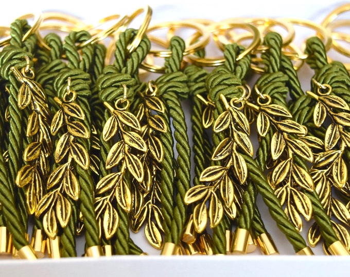 10pcs, Favors Keychain With Olive Branch, Greek Wedding Favors, Greek ...