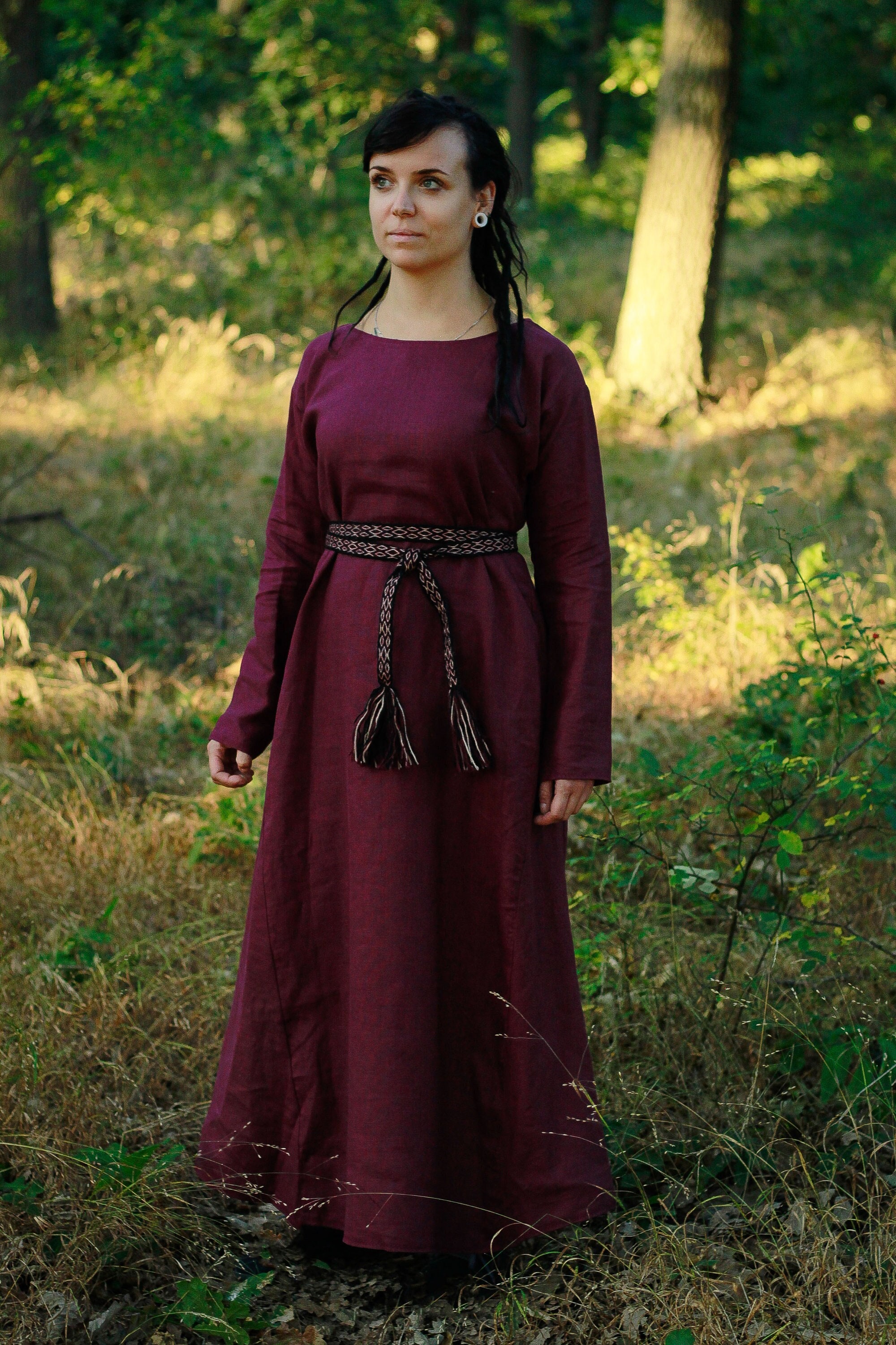 Viking / slavic linen dress available in 20 colours | Etsy