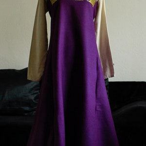 Woolen Apron Dress With Byzantine Medalions Silk Samite - Etsy