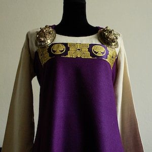 Woolen Apron Dress With Byzantine Medalions Silk Samite - Etsy