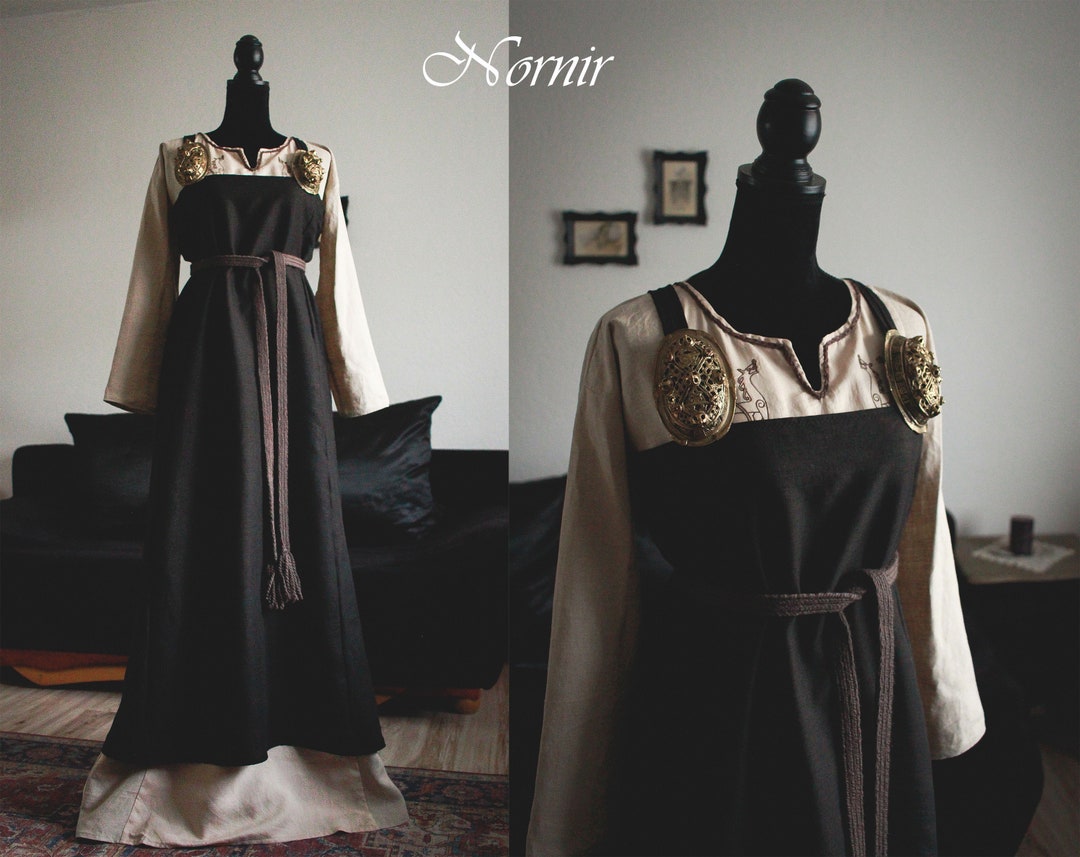 Viking Linen Dress Set - Etsy