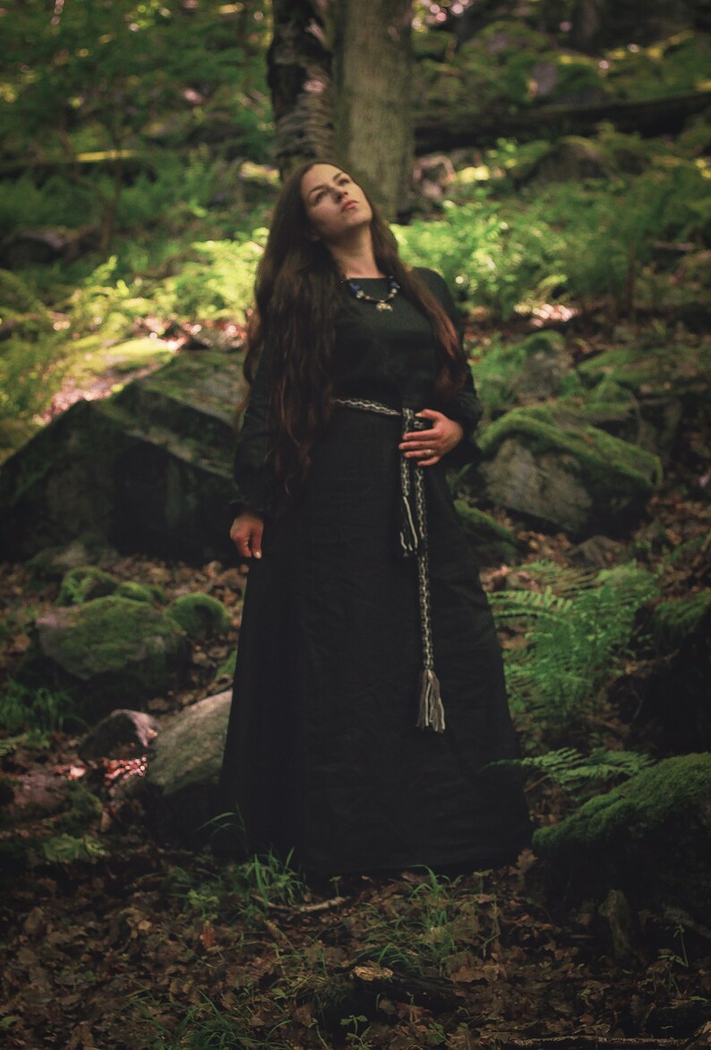Black Pagan Dress / Viking Dress | Etsy