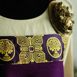 Woolen Apron Dress With Byzantine Medalions Silk Samite - Etsy
