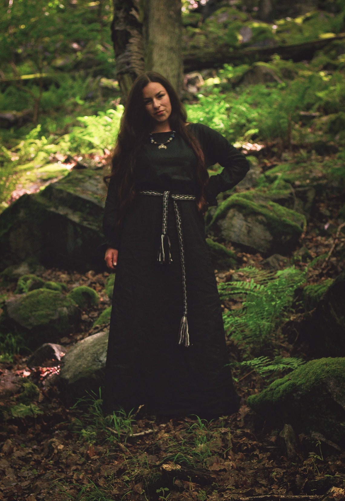 Black Pagan Dress / Viking Dress | Etsy
