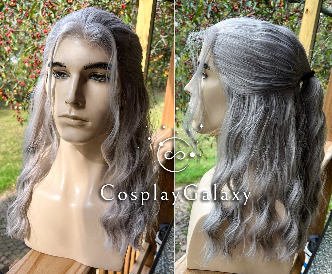 Geralt of Rivia Lace Front Silver Wig Inspired the Witcher Netflix ...