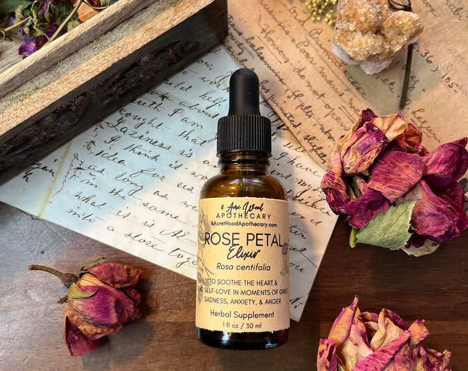 HEART HUG Emotional Support Elixir, Organic Herbal Tincture, Heart ...