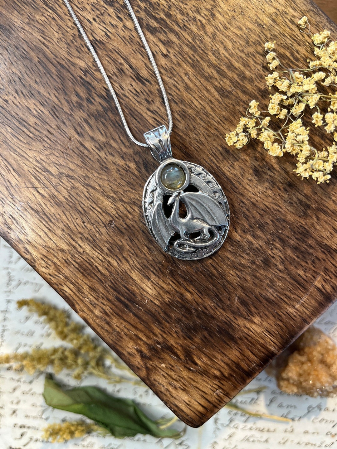 Dragon Magic & Labradorite Amulet Necklace - Etsy