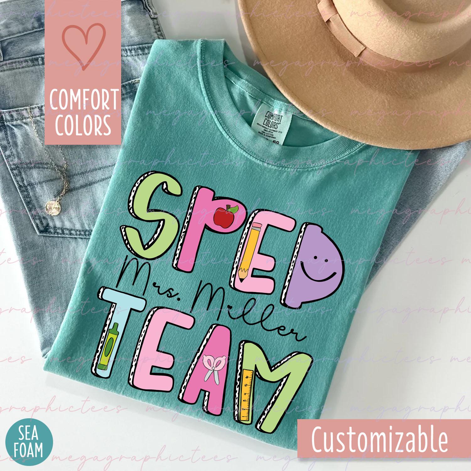 SPED Team Shirt, Personalized Special Education Teacher Shirt, Custom ...