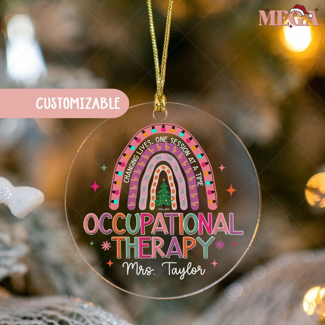Personalized Occupational Therapist Christmas Acrylic Ornament, OT OTA ...