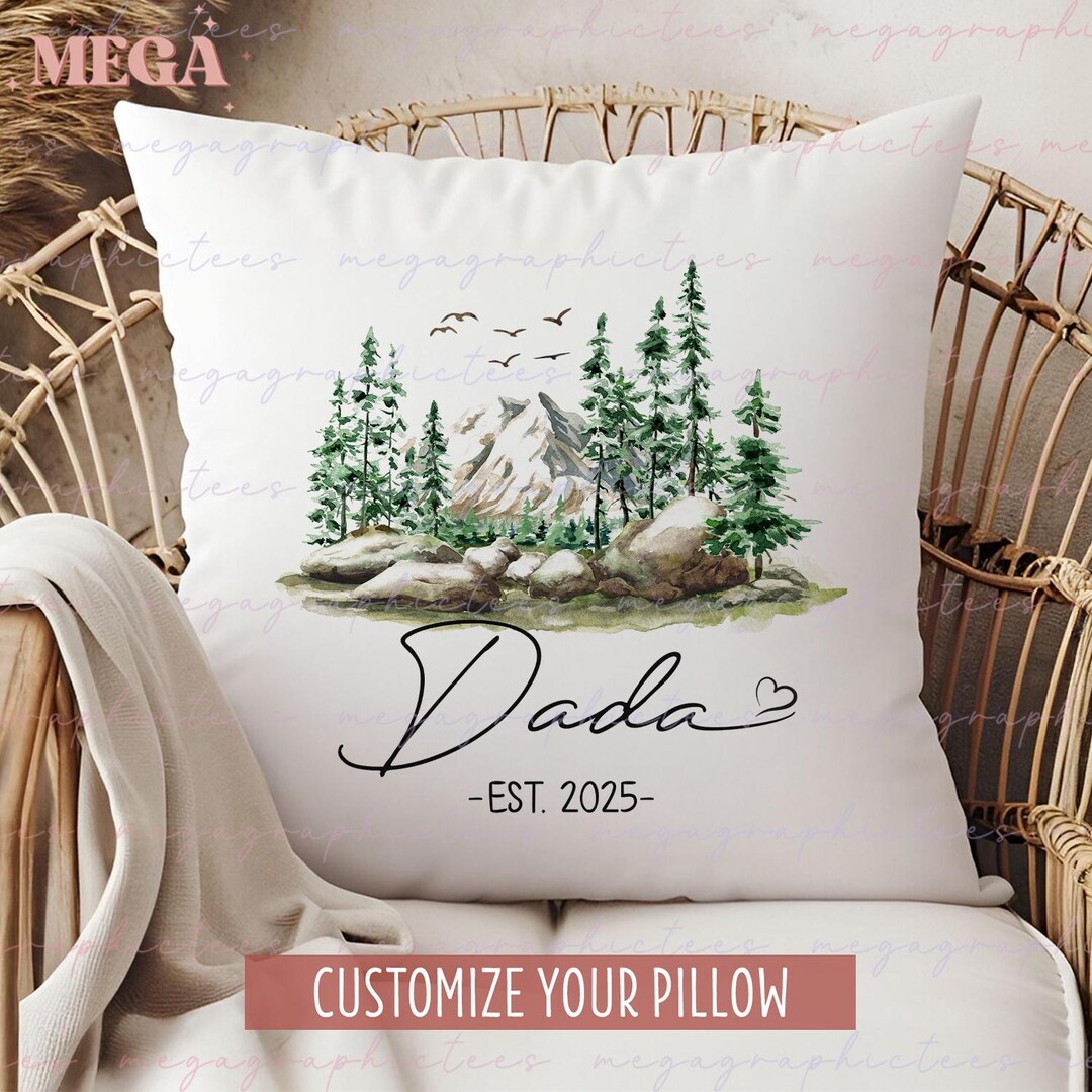 Personalized Dad Pillows, Promoted to Dad, Daddy Pregnancy Announcement ...