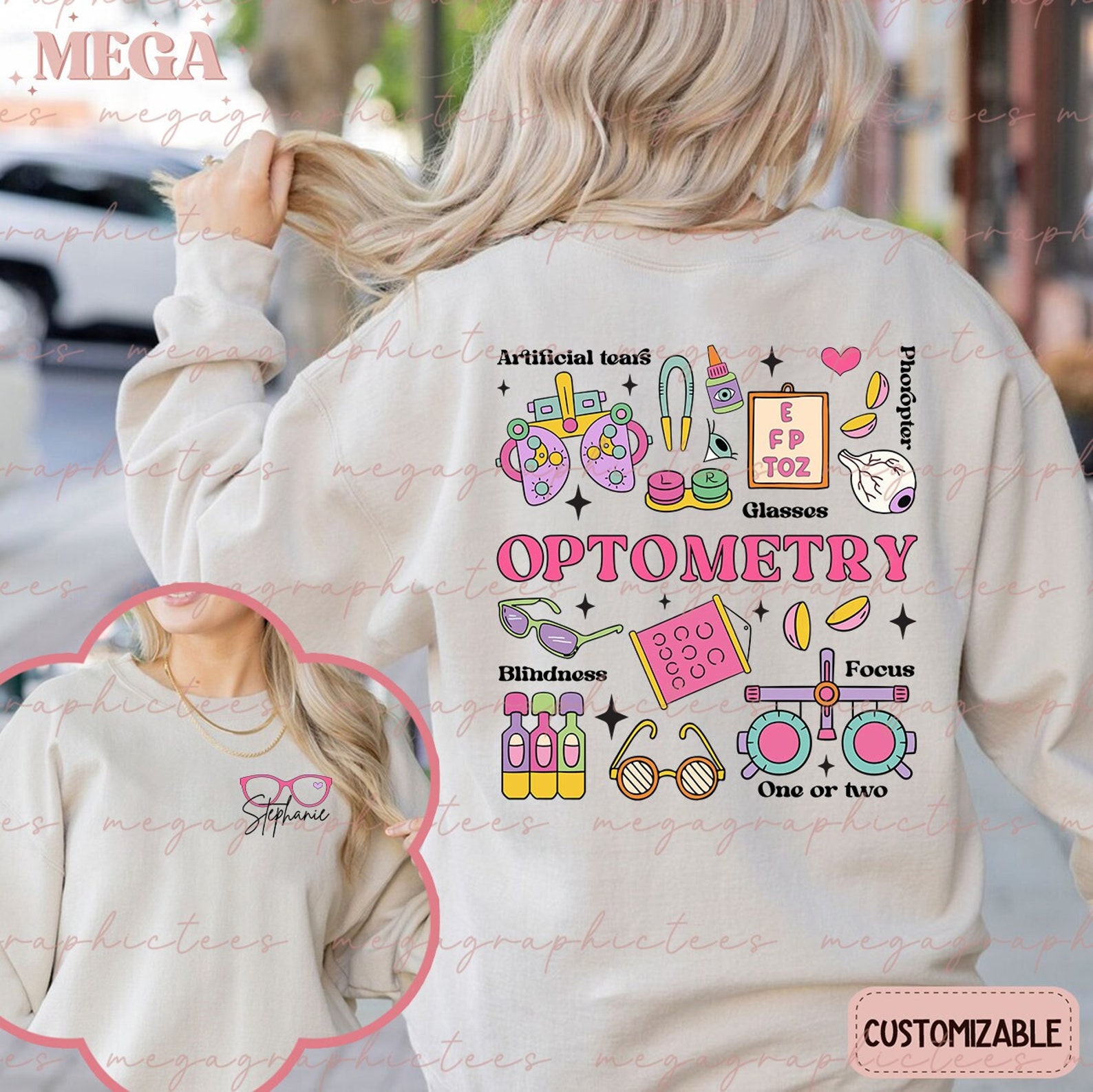 Personalized Optometry Shirt/sweatshirt, Ophthalmologist Shirt ...