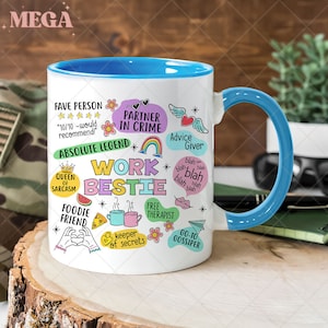 Work Bestie Mug, Work Best Friend Mug, Coworker Mug, Gift for Work ...